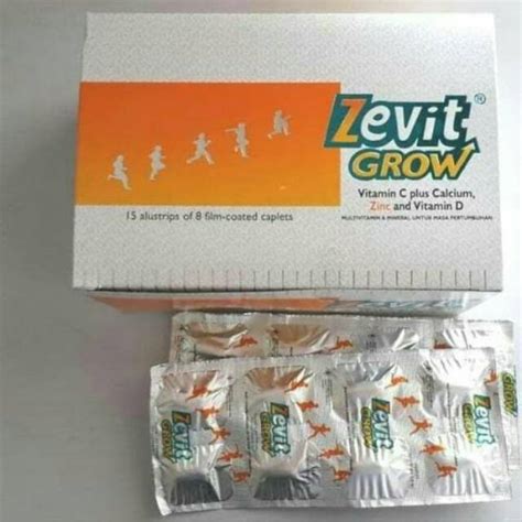 Jual Zevit Grow Strip 8 Kaplet Indonesiashopee Indonesia