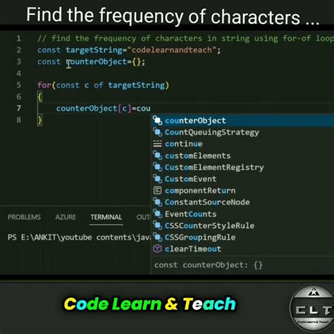 Find The Frequency Of Characters In String In Javascript Shorts Javascript Es6 Youtube