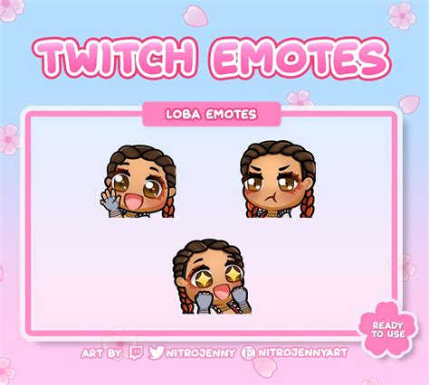Cute Loba Emotes For Twitch Discord And Youtube Apex Etsy Canada