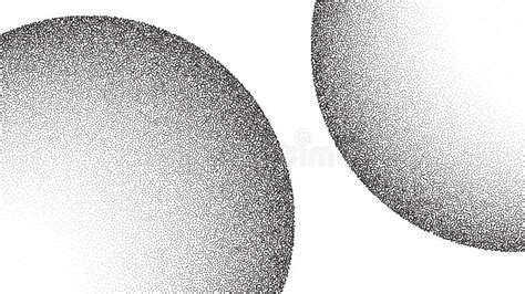 Dotwork Spheres Background Black Noise Stipple Dots Dotted Vector Stock Vector Illustration