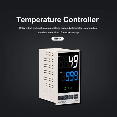 Intelligent Digital Temperature Controller Relay Output AC V Digital PID Thermostat LCD