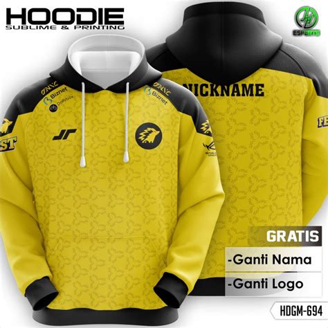 Jaket Game Hoodie Gaming Team Onic Esports Jaket Onic Mobile Legends