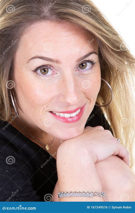 Bellezza Ritratto Donna Sexy Con Una Modella Sorridente Con Bellissimi