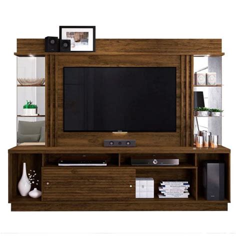 Home Theater Frizz Gold Para Tv De At Polegadas Espelho E Lumin Ria Led Savana Fosco