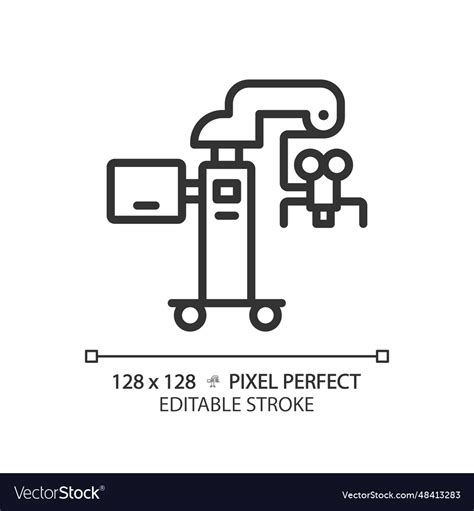 Surgical Microscope Pixel Perfect Linear Icon Vector Image