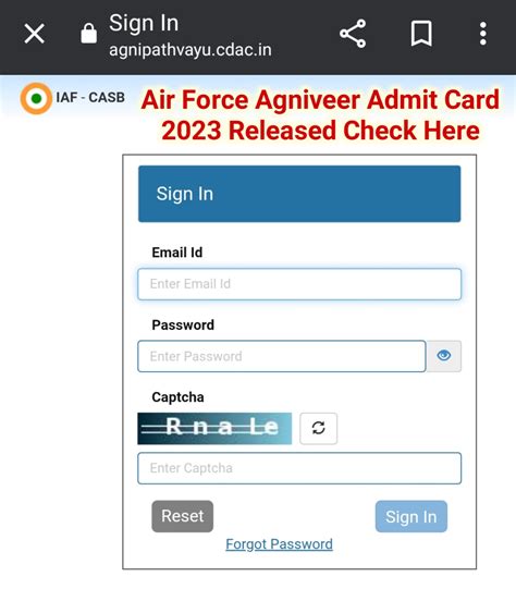 Air Force Agniveer Admit Card 2023 Released Exam Date