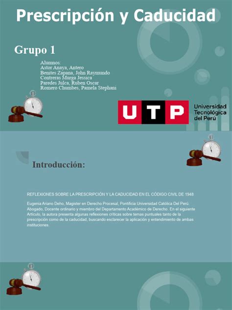 Prescripción Y Caducidad Pdf Estatuto De Limitaciones Institución