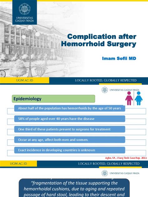 Complications After Hemorrhoid Surgery Ugm Pdf