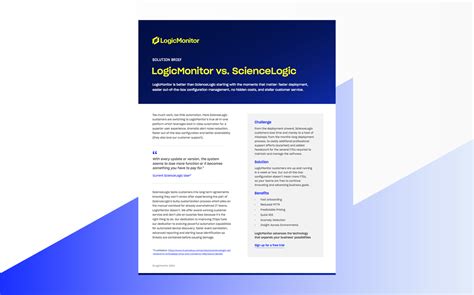 Logicmonitor Vs Sciencelogic Solution Brief Logicmonitor