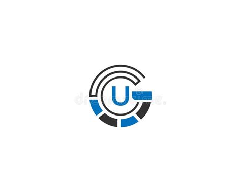 Ug And Gu Letter Logo Design Stock Vector Illustration Of Minimal