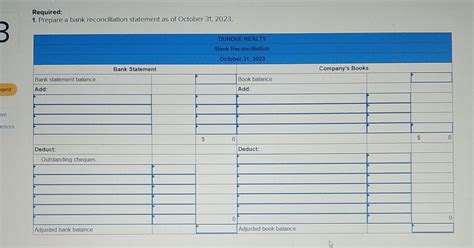 Solved Required Prepare A Bank Reconciliation Statement Chegg