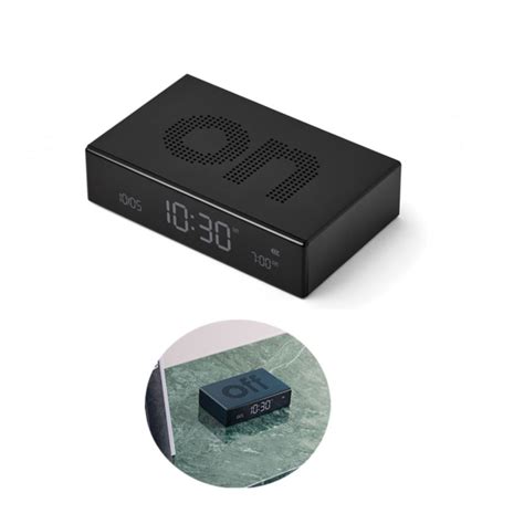 Lexon Flip Premium Digitaler Wecker In Schwarz