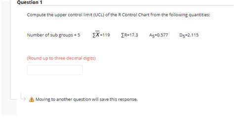 Solved Question Compute The Upper Control Limit UCL Of Chegg