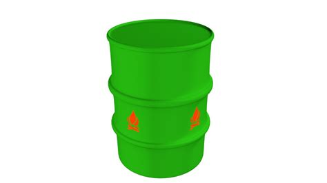 오일 배럴 200l 녹색 3d 모델 30 Ma Fbx Free3d