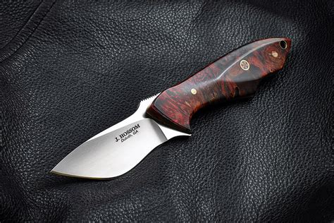 Jerry Hossom Knives The Rob Custom Fixed Blade Satin Finish Blade W
