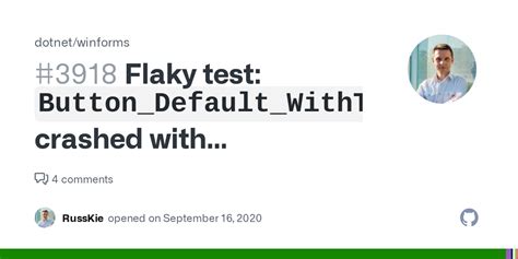 Flaky Test `buttondefaultwithtextlinedrawing` Crashed With System