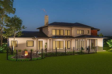 2 Story Modern Home Plan With 3 Half Baths And Bonus Expansion