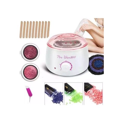 Pro Wax Chauffe Cire 100 G Cire 6 Spatules En Bois Machine