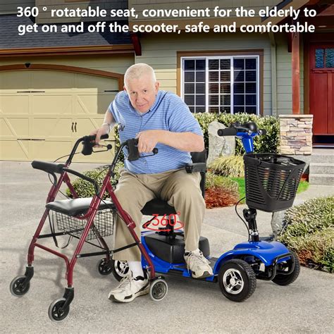 4 Wheel Mobility Scooter For Seniors Folding Travel Scooter
