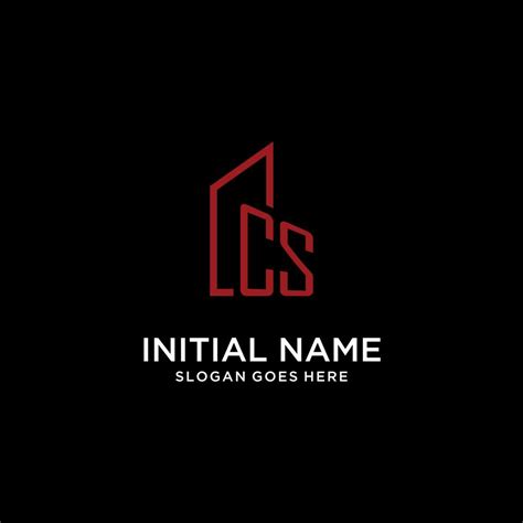 Cs Initial Monogram With Building Logo Design 15443999 Vector Art At Vecteezy