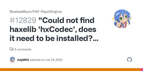 Could Not Find Haxelib Hxcodec Does It Need To Be Installed