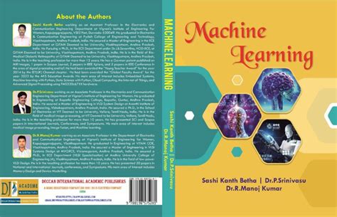 Machine Learning By Sashi Kanth Bethadr P Srinivasudr R Manoj