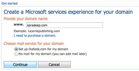 create custom email address with microsoft outlook
