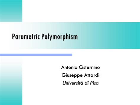 ppt parametric polymorphism powerpoint presentation free download