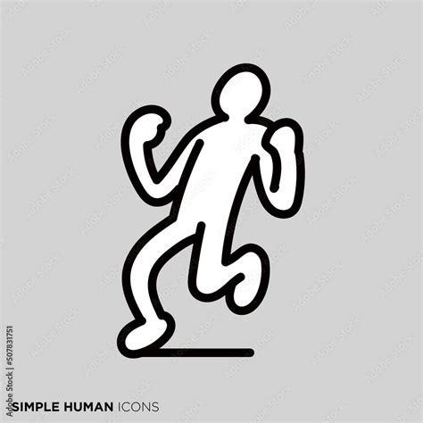 シンプルな人間のアイコンシリーズ 「喜ぶ人」 Stock Vector Adobe Stock