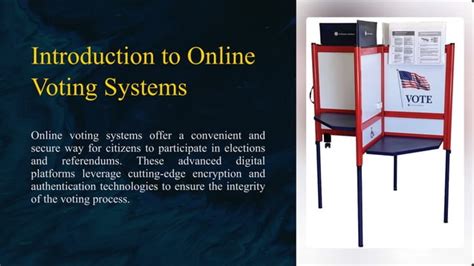Introduction To Online Voting Systems Pptx Free Download