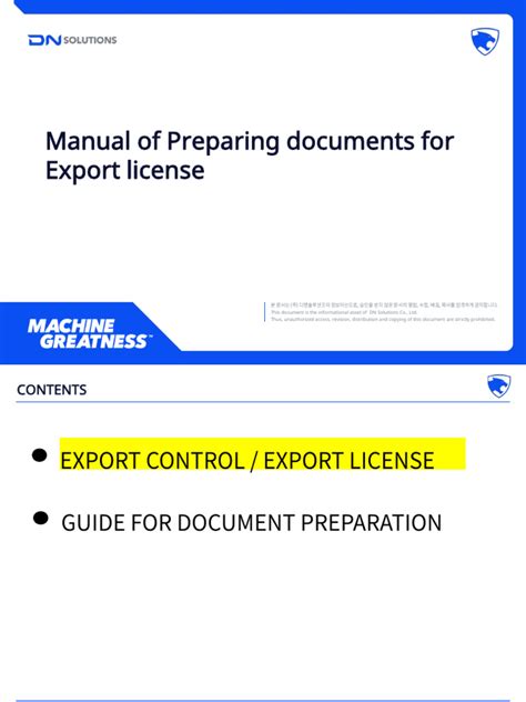 Approved Manual Of Preparing Document For Export License Dns Pdf