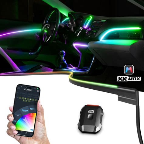 Xkmax Rgb Fiber Optic Led Light Kit W Color Chasing And App Xkglow