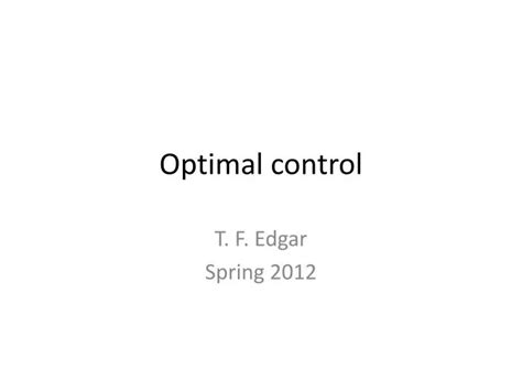 Ppt Optimal Control Powerpoint Presentation Id3182077