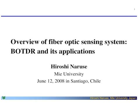 pdf overview of fiber optic sensing system botdr and its · pdf