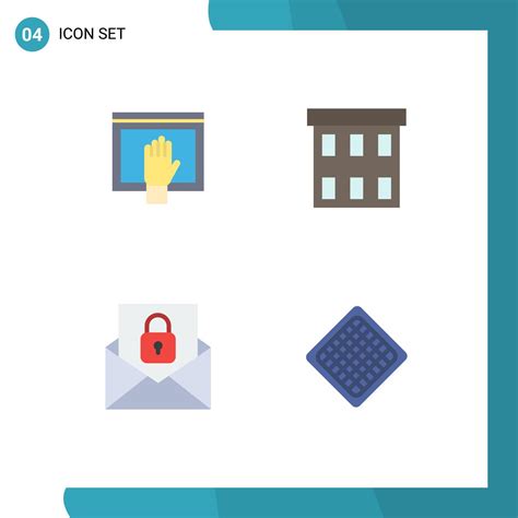4 Universal Flat Icons Set For Web And Mobile Applications Access