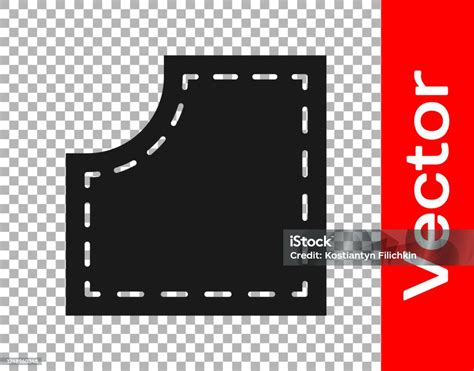 透明な背景に分離された黒い縫製パターンのアイコン縫製用のマーキングベクトルの図 はさみのベクターアート素材や画像を多数ご用意 はさみ