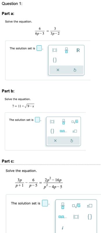 Solved Question 1 Part A Solve The Equation 6 6p 3 3p 2 3