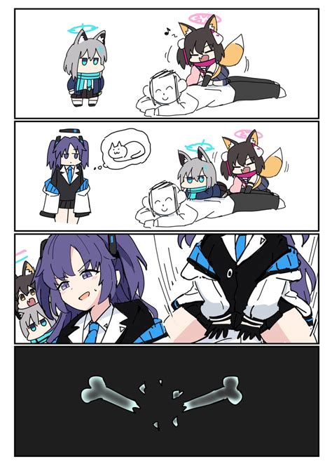 Sensei Yuuka Doodle Sensei Shiroko And Izuna Blue Archive Drawn By Tenten Chan