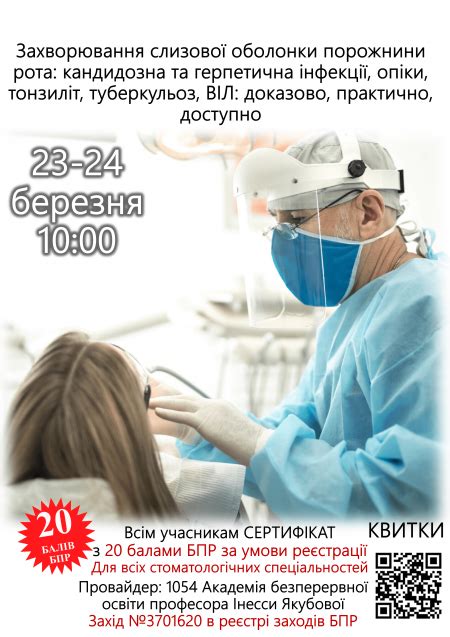 Захворювання слизової оболонки порожнини рота кандидозна та герпетична