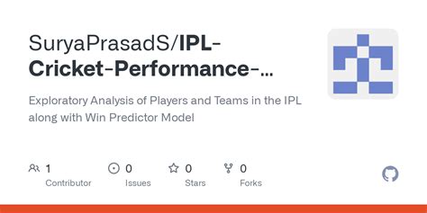 Github Suryaprasads Ipl Cricket Performance Analysis Exploratory Analysis Of Players And