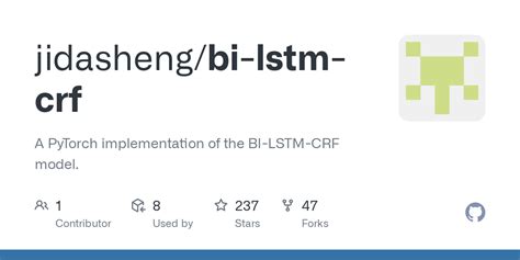 GitHub Jidasheng Bi Lstm Crf A PyTorch Implementation Of The BI LSTM CRF Model