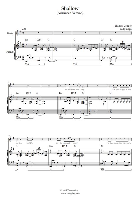 Lady Gaga Piano Chords Shallow