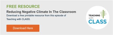 Reducing Negative Climate In The Classroom