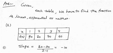 Answered For Each Table Below Could The Table Represent A Function