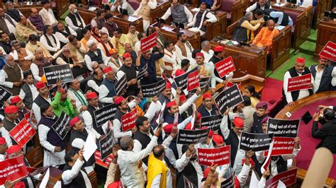 Governor Go Back Sp Mlas Create Ruckus On Opening Day Of Up Budget
