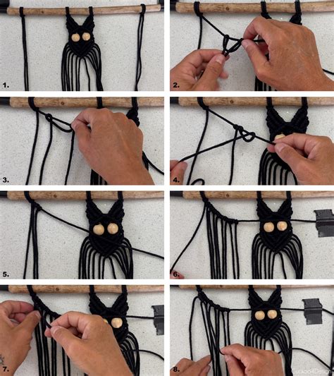 How To Make A Macrame Bat Wall Hanging Free Pattern Cuckoo Design