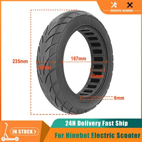 10-дюймовая Твердая Резиновая Шина 10x2,125 Для Ninebot Segway F20 F25 ...