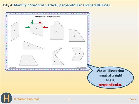 day 4 identify horizontal vertical perpendicular and parallel