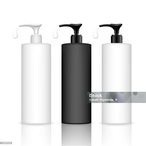 디스펜서 펌프 화장품 플라스틱 병 젤 로션 크림 샴푸 목욕 거품용 액체 용기 뷰티 제품 패키지 벡터 일러스트레이션 0명에 대한