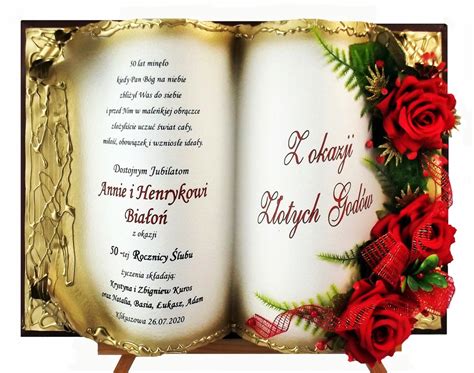 Prezent dla jubilatów Jubileusz Rocznica ślubu lux 12951696548